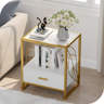 Willa Arlo™ Interiors Rabun 24'' H End Table with Sintered Stone Top & Storage Modern Side Table ...